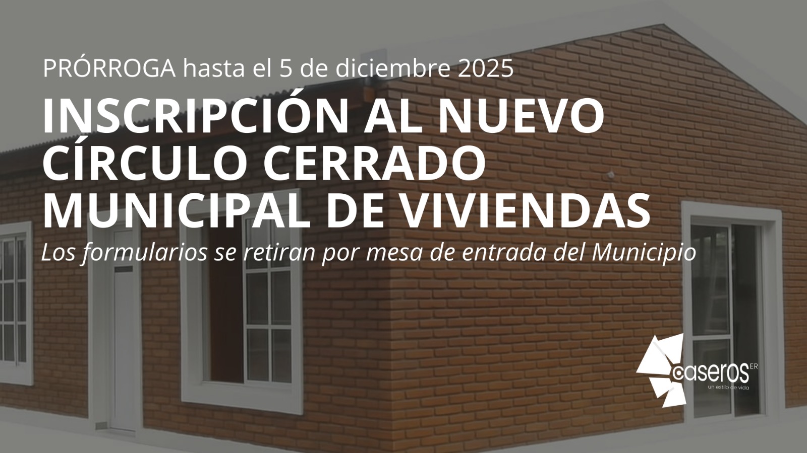 Caseros: Se extiende hasta el 5 de diciembre la inscripción al nuevo ...